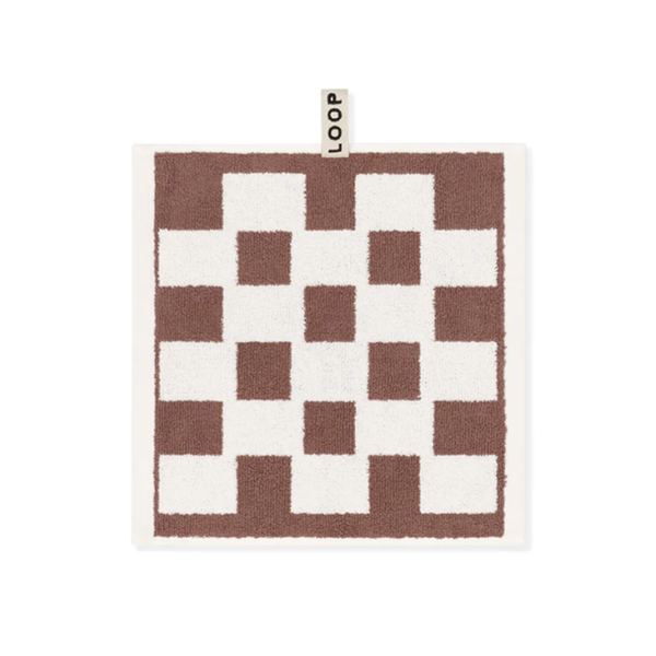 Loop Home Face Washer Coffee/Ivory Brick
