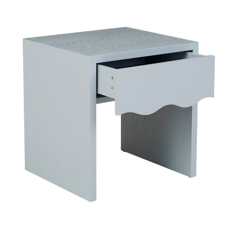 Globewest Artie Wave Bedside Table Powder Blue – Bungalow Trading Co.