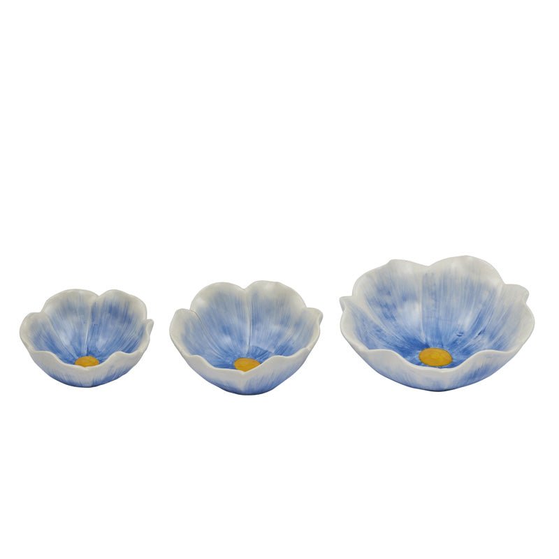 Coast to Coast Jardin Set of 3 Flower Bowls Blue – Bungalow Trading Co.